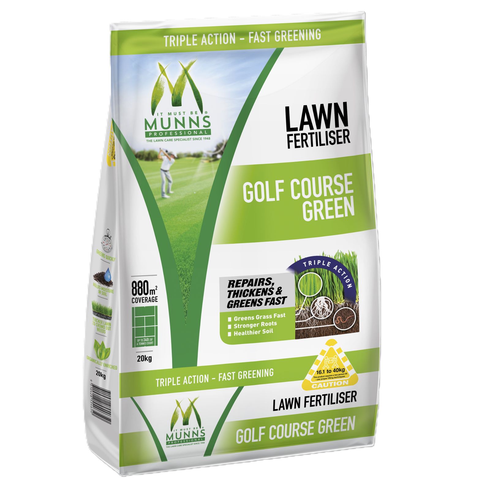 Munns Professional 20kg Golf Course Green Lawn Fertiliser