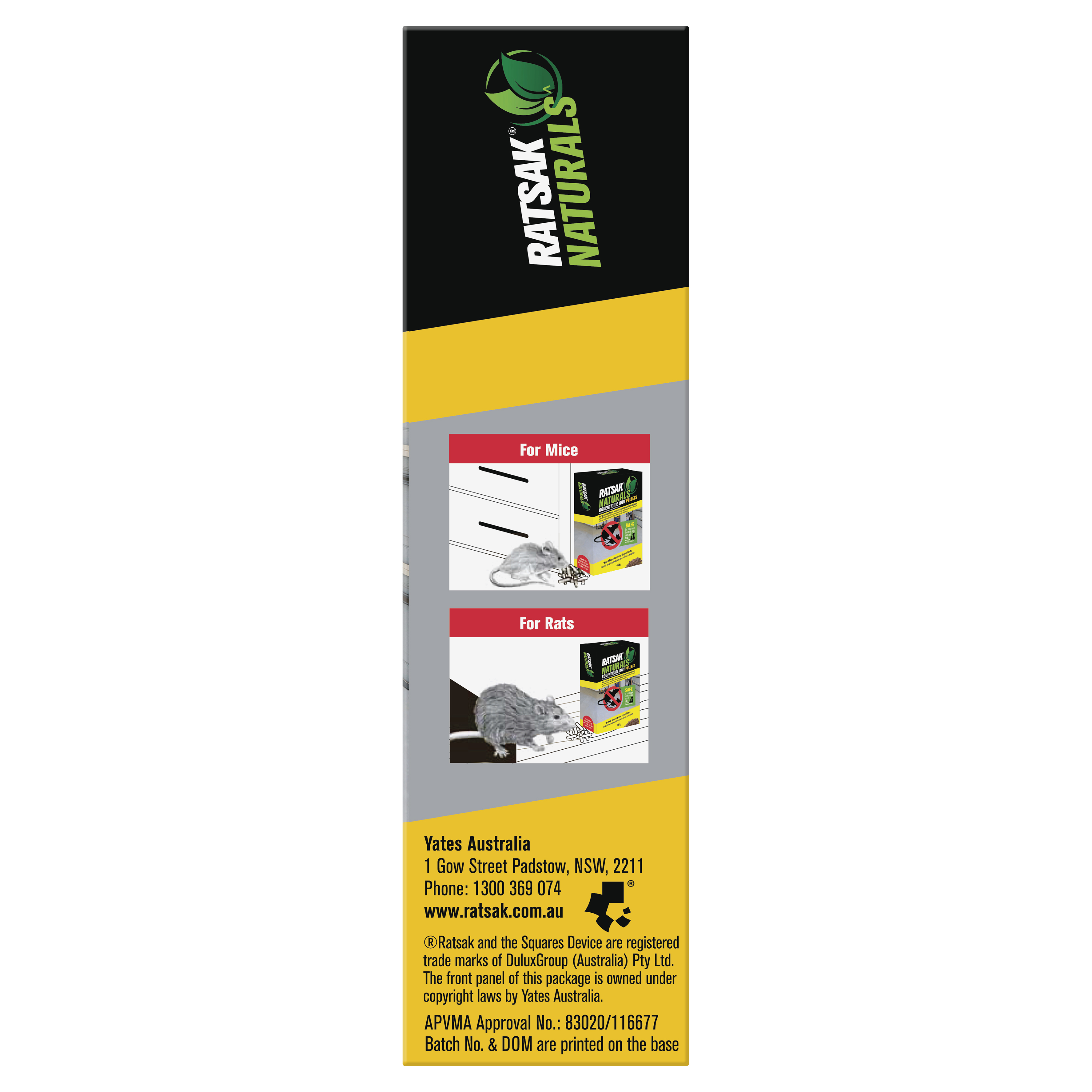 RATSAK Naturals Rodenticide Bait Pellets | Yates Gardening Australia