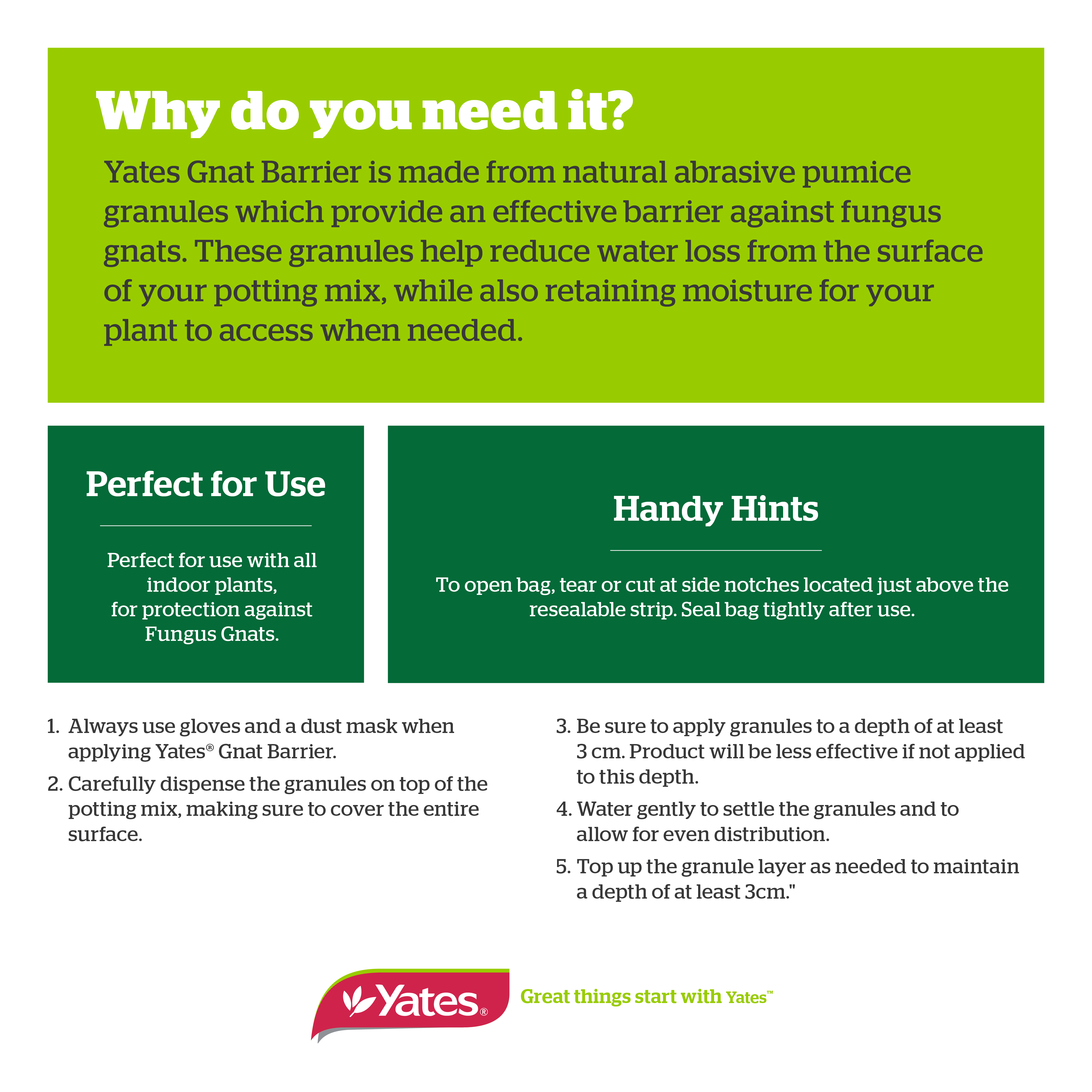 Yates 4.5L Gnat Barrier Granules | Garden Pest Control