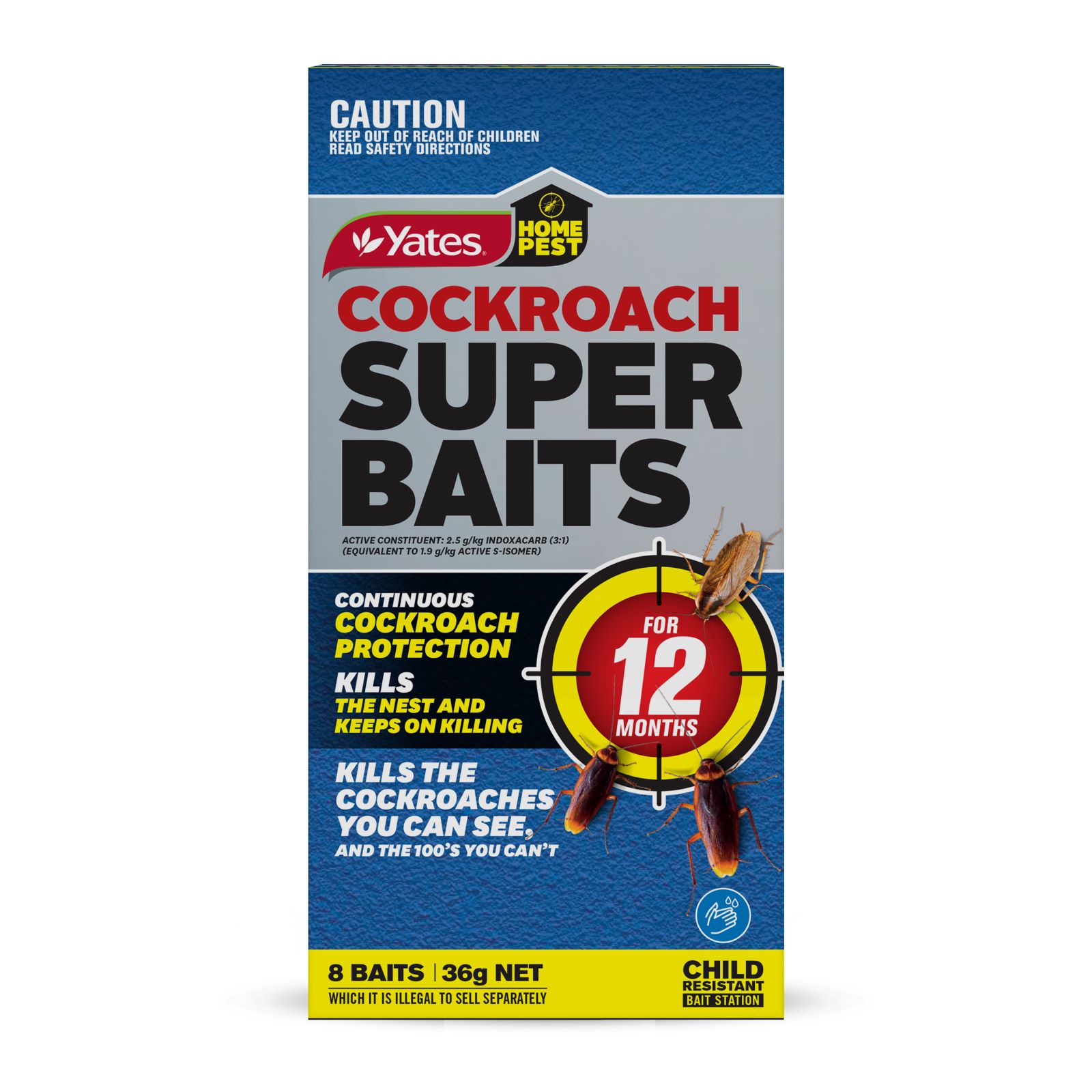 Yates Home Pest Cockroach Super Baits - 8 Pack