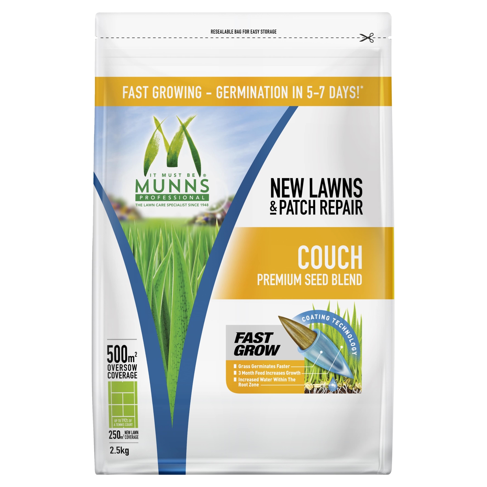 Munns Professional Couch Lawn Seed 2.5kg