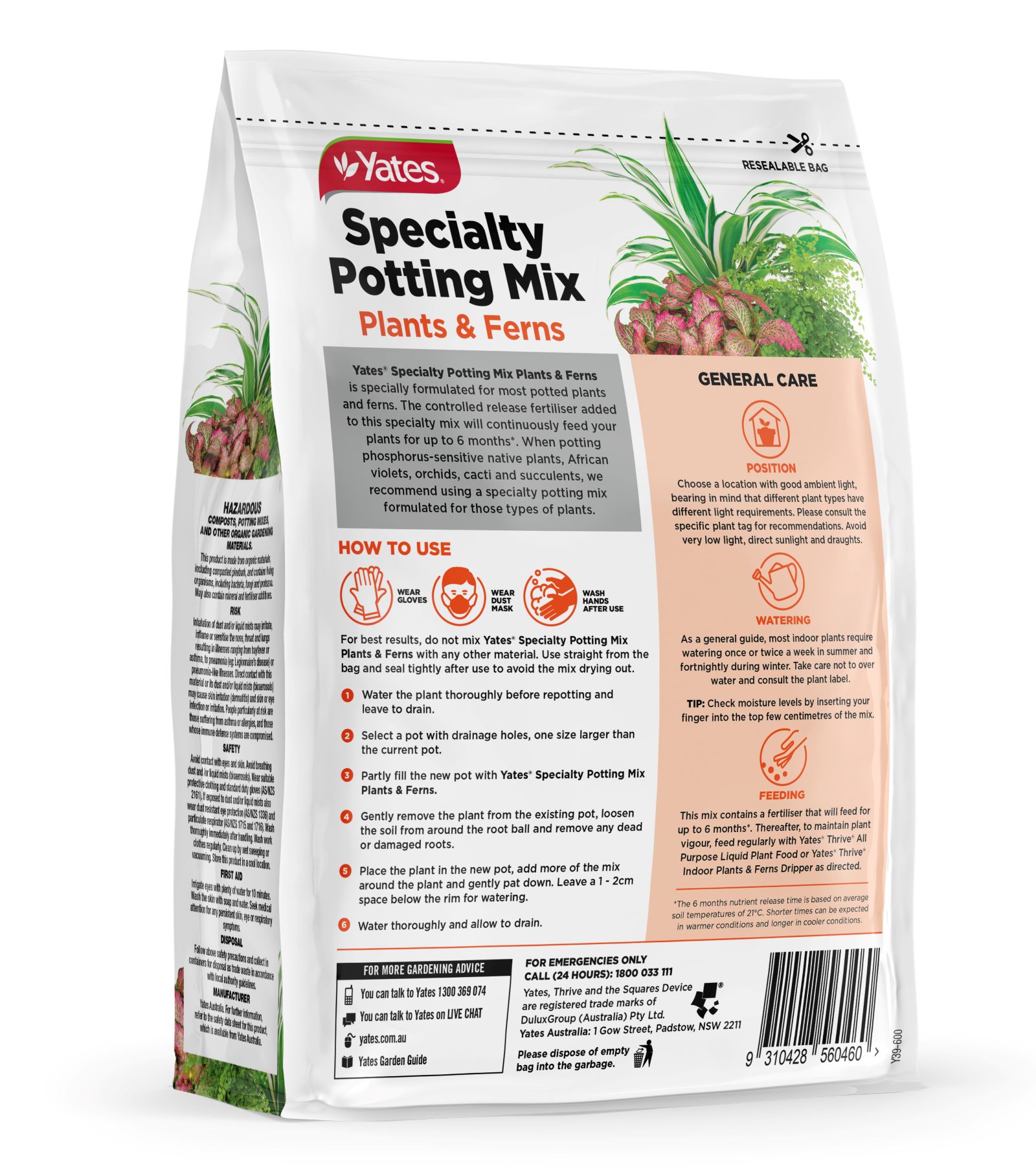 Yates 2.5L Specialty Potting Mix for Plants & Ferns