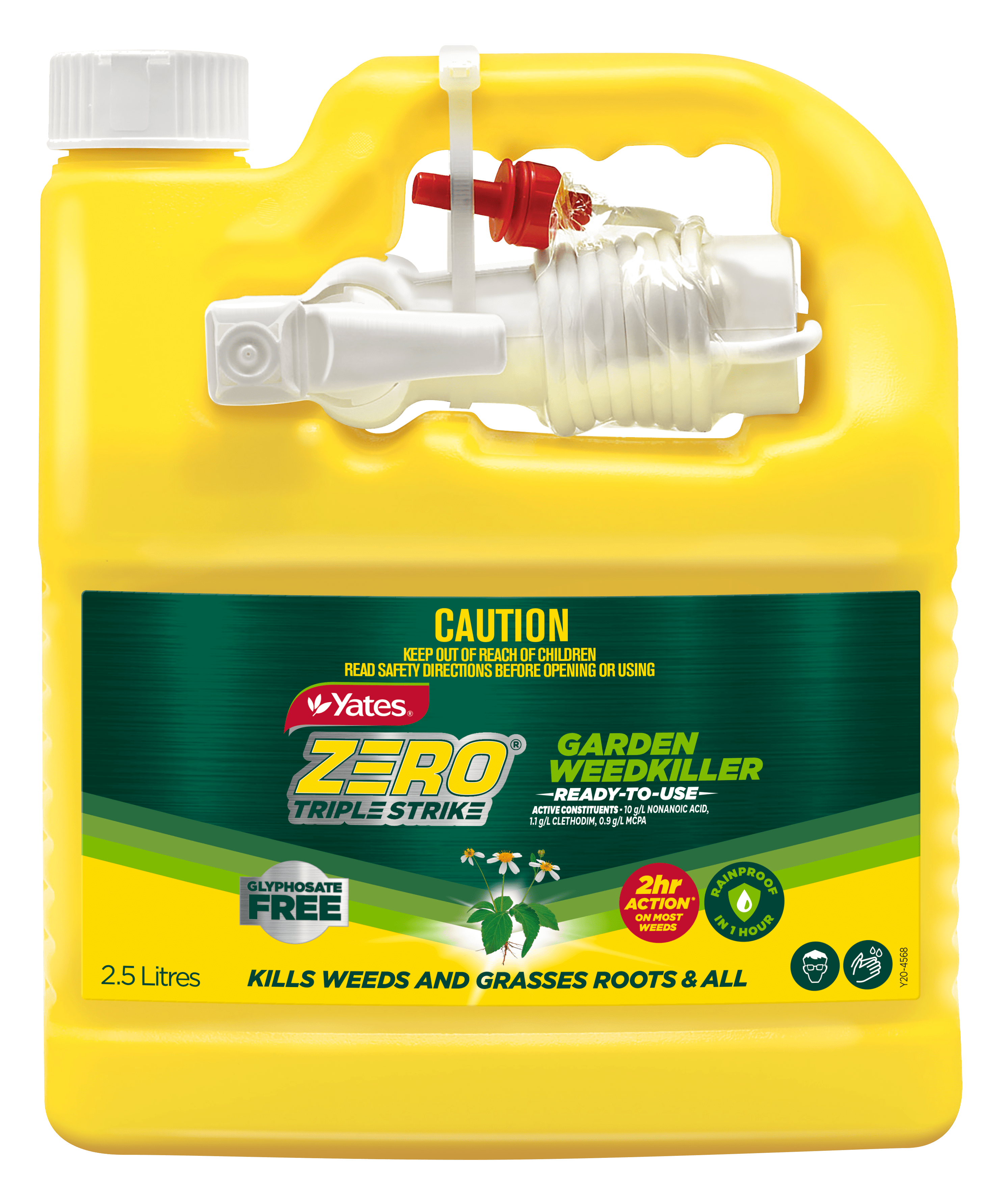 Yates 2.5L Zero Triple Strike Garden Weedkiller Ready-to-Use