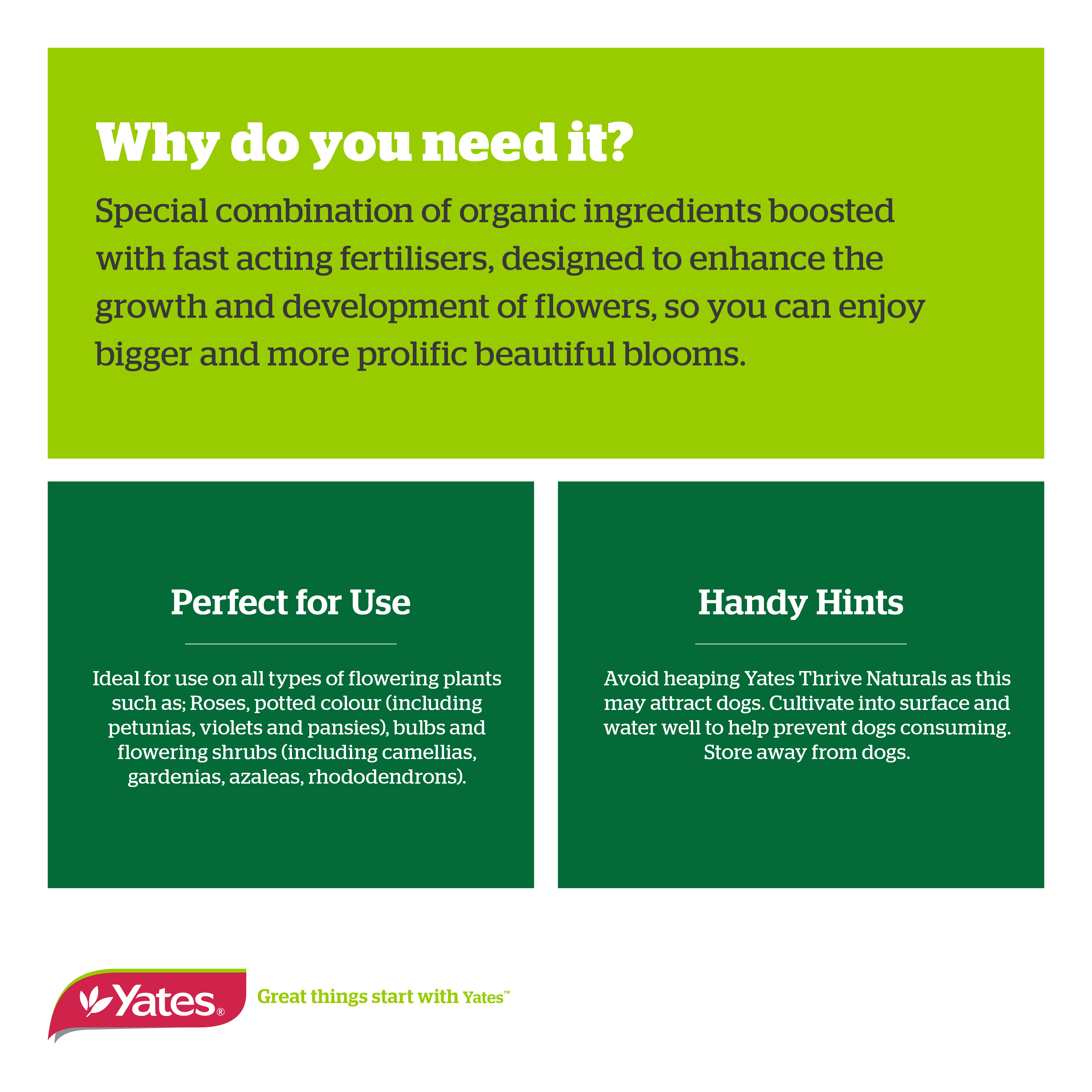 Yates 7kg Thrive Natural Roses & Flowers Organic Based Pelletised Plant ...