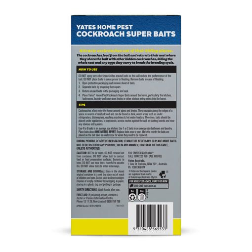 Yates Home Pest Cockroach Super Baits 8 Pack