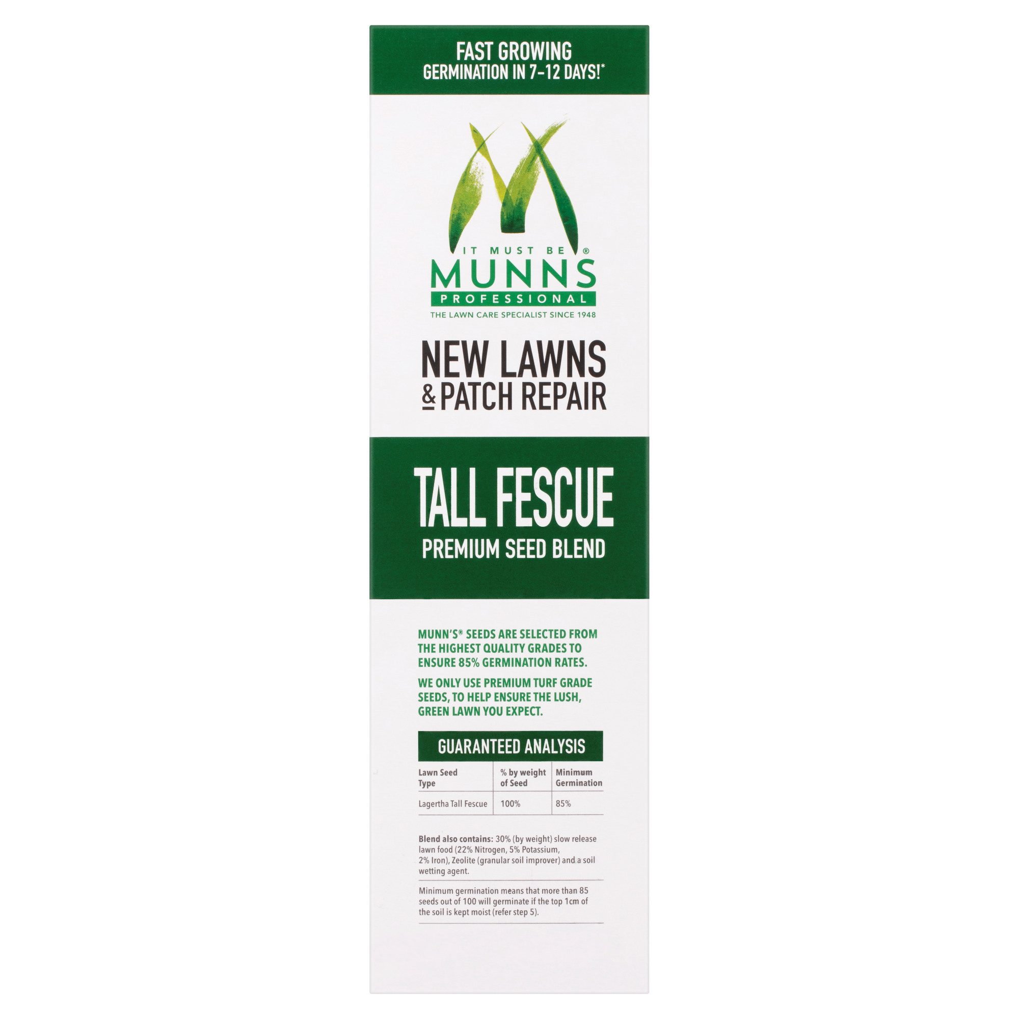 Munns Professional Tall Fescue Lawn Seed 1.1kg