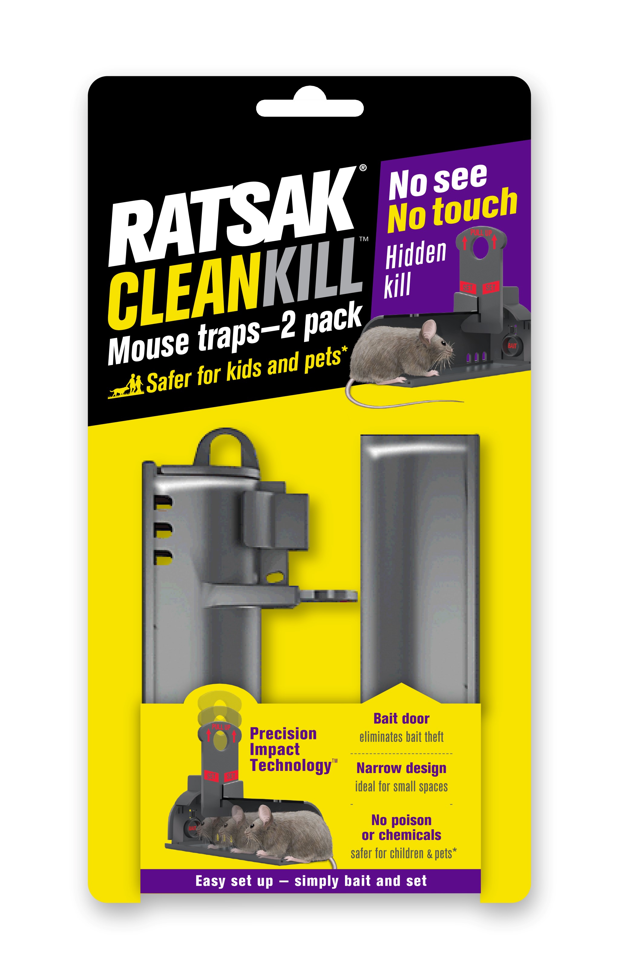 RATSAK Clean Kill Mouse Trap | Yates Gardening Australia