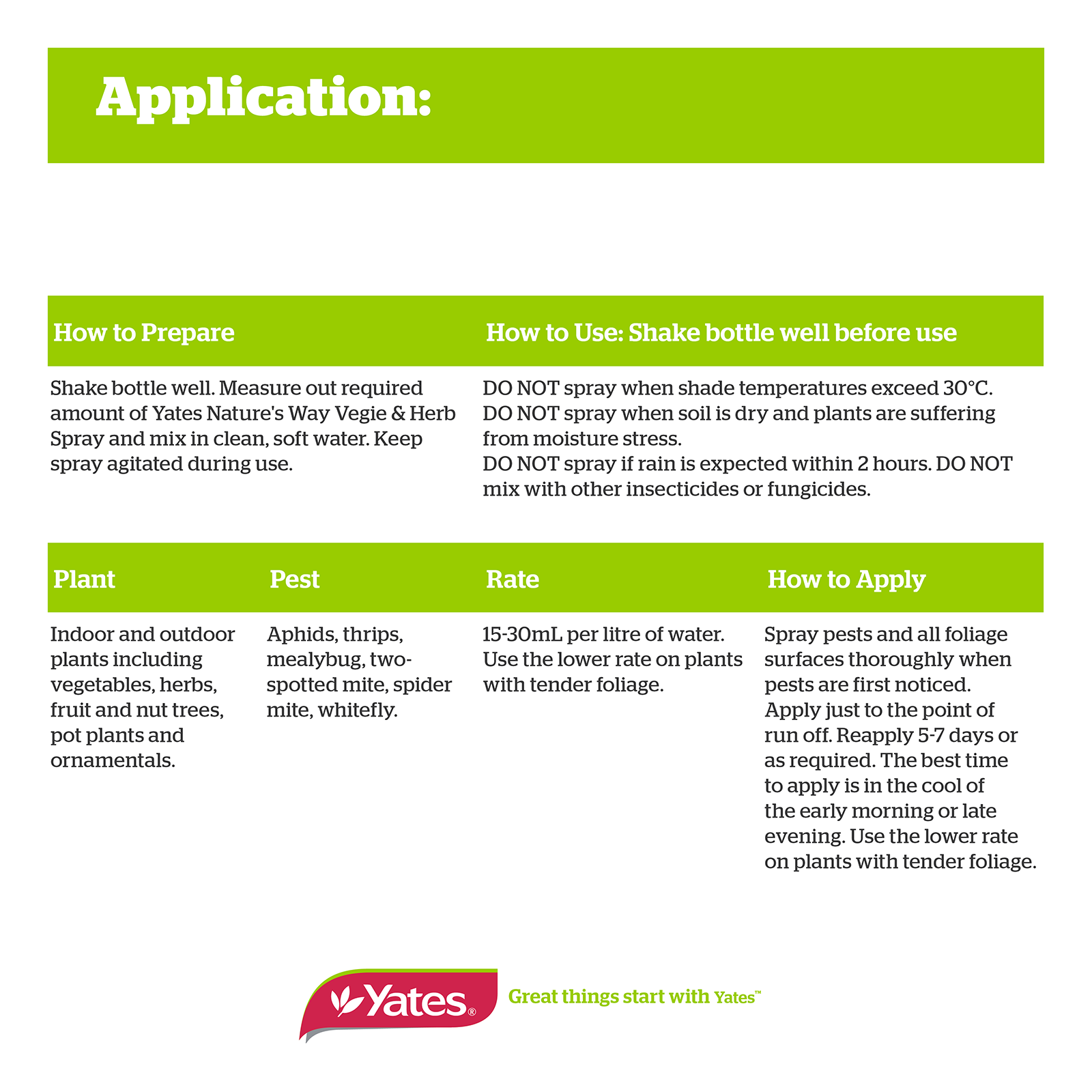 Yates 200mL Nature's Way Vegie & Herb Spray Concentrate