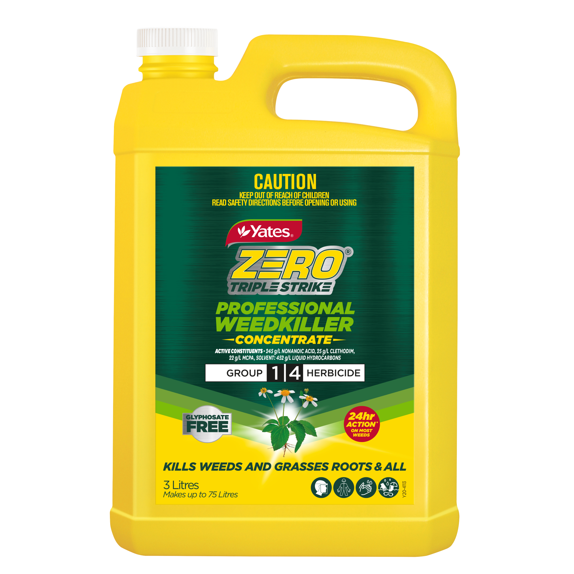 Yates 3L Zero Triple Strike Professional Weedkiller Concentrate