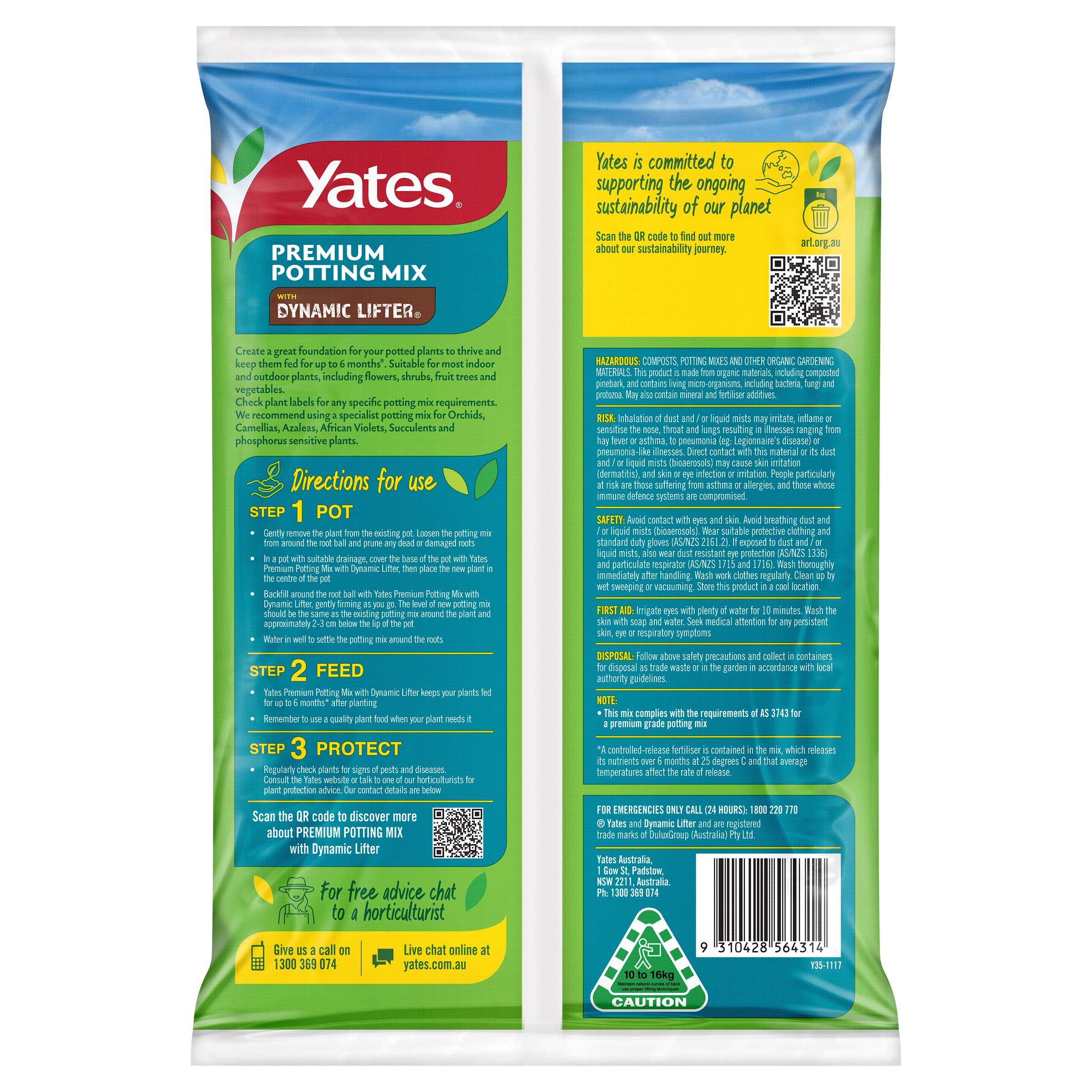 Yates 10L Dynamic Lifter Potting Mix