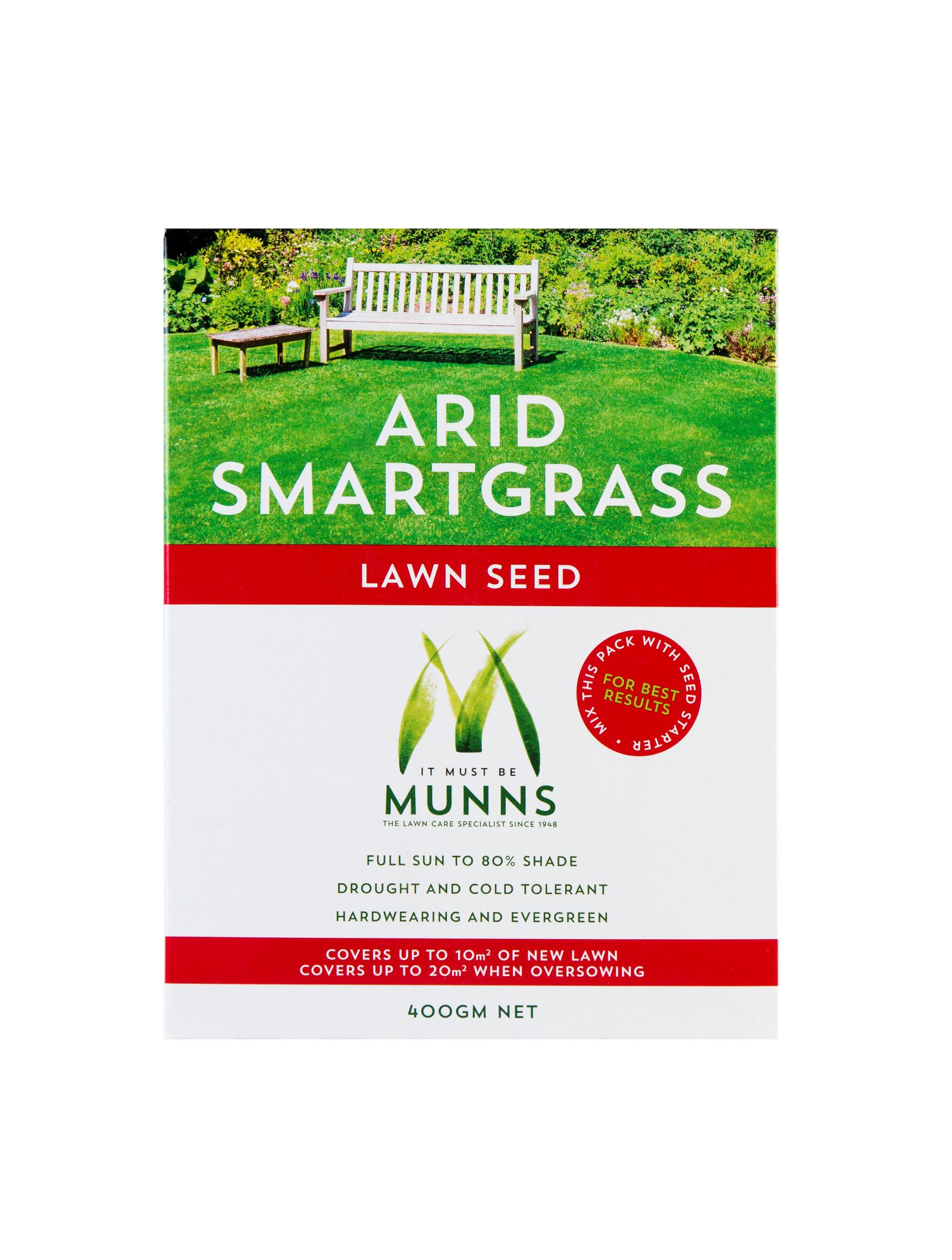 Munns Arid Smartgrass Lawn Seed 400g
