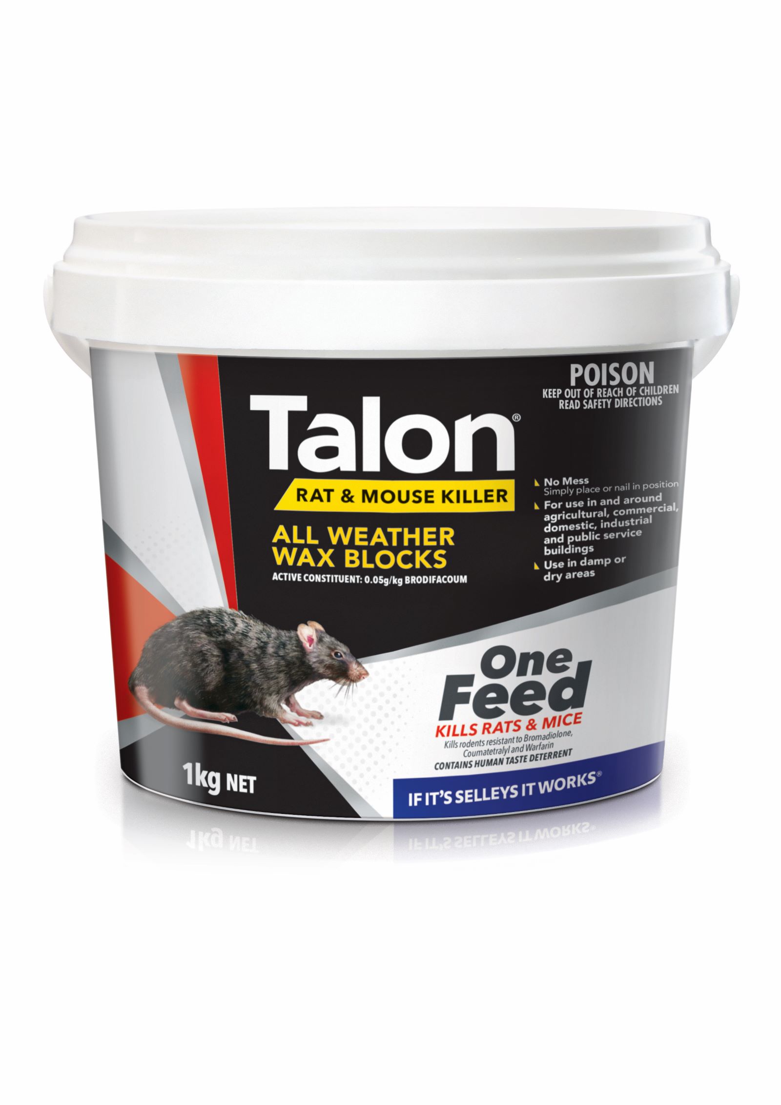 Talon Rat and Mouse Killer All Weather Wax Blocks 1kg