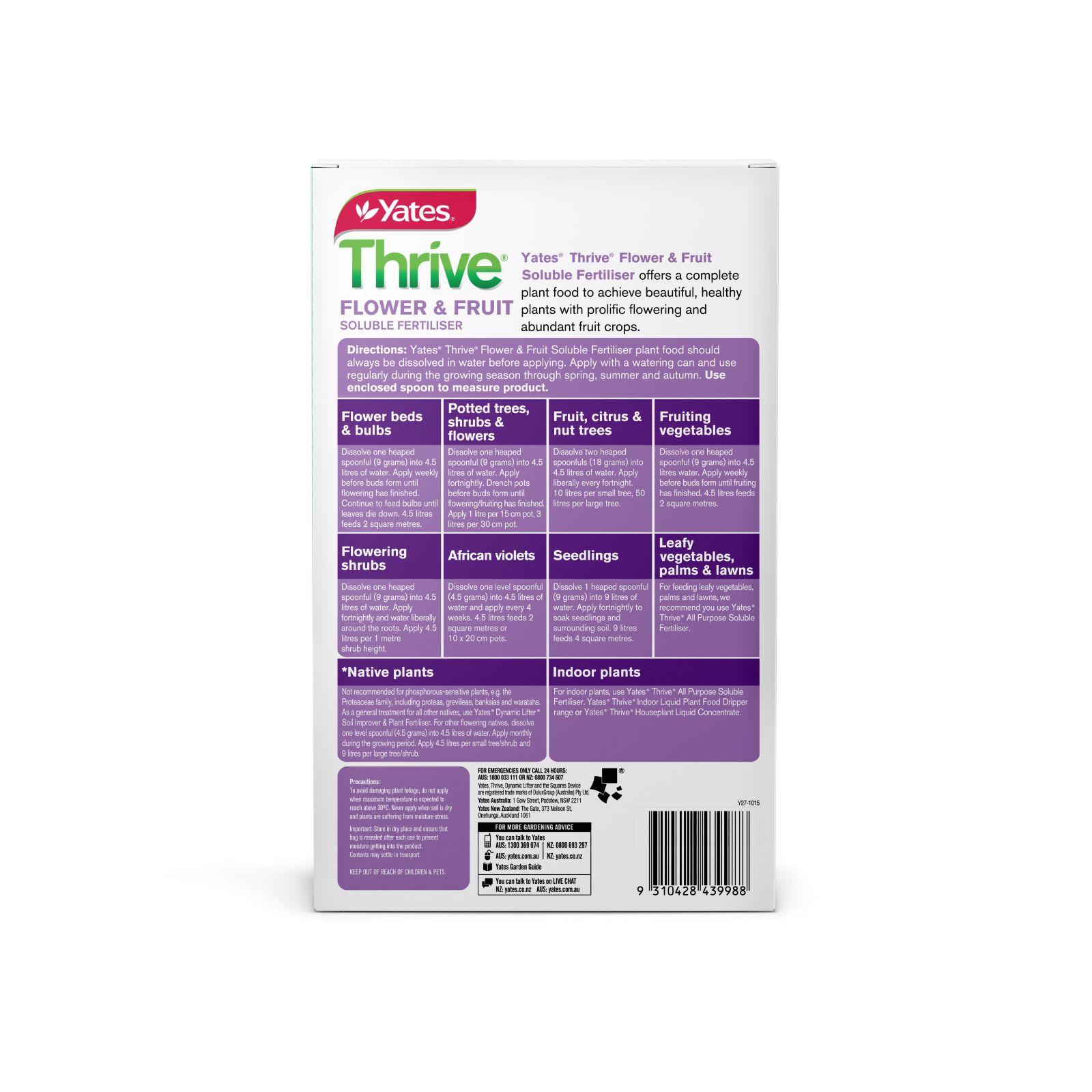 Yates 1kg Thrive Flower & Fruit Soluble Plant Food