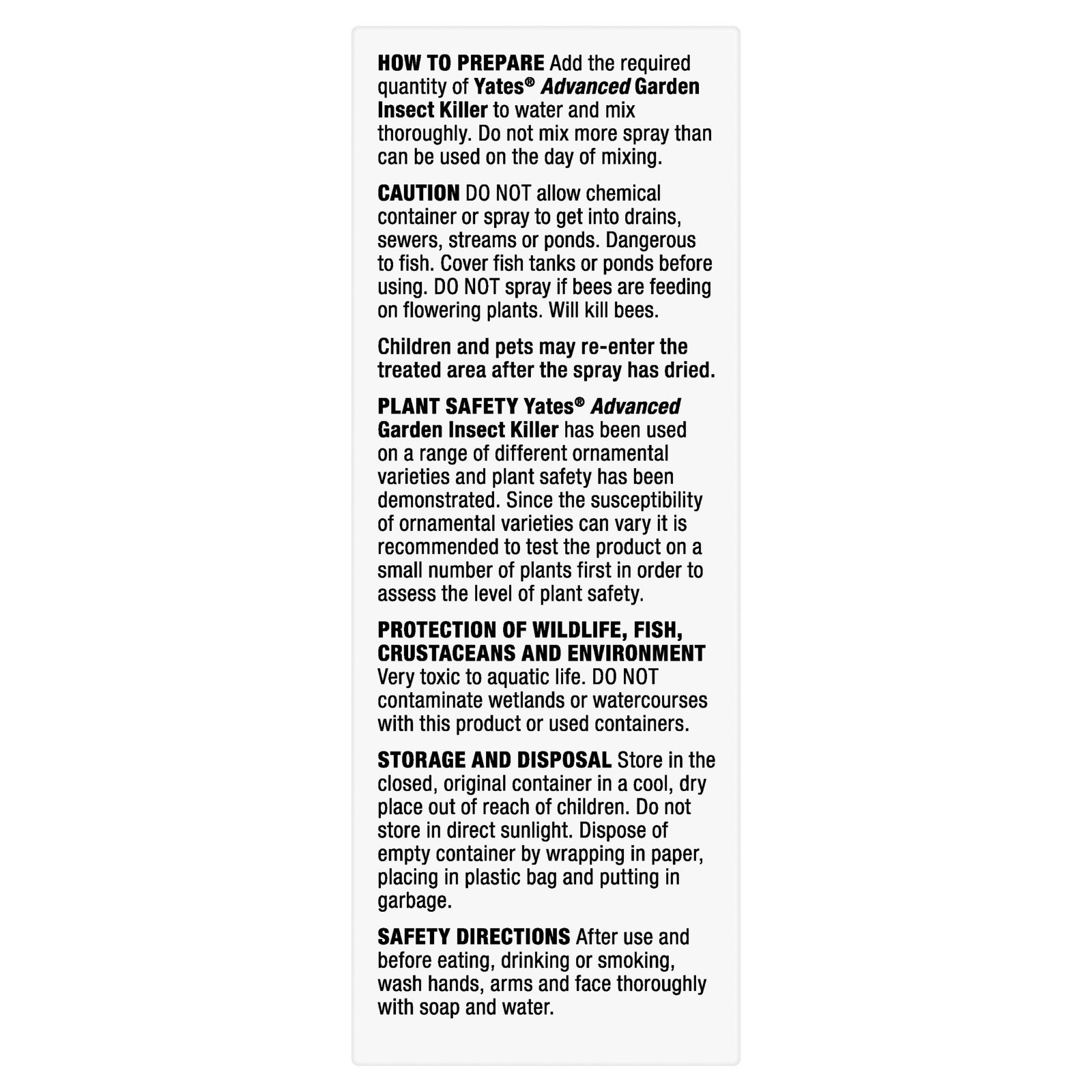 Yates Advanced Garden Insect Killer conc 50ml