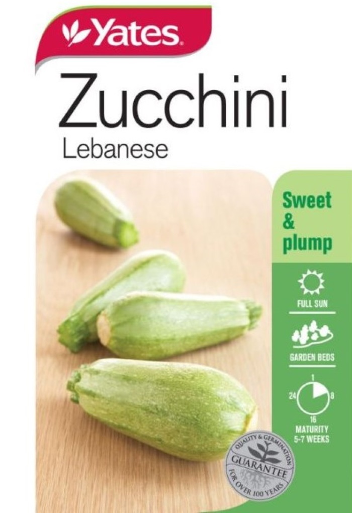 Zucchini Lebanese | Garden Seeds Yates Australia