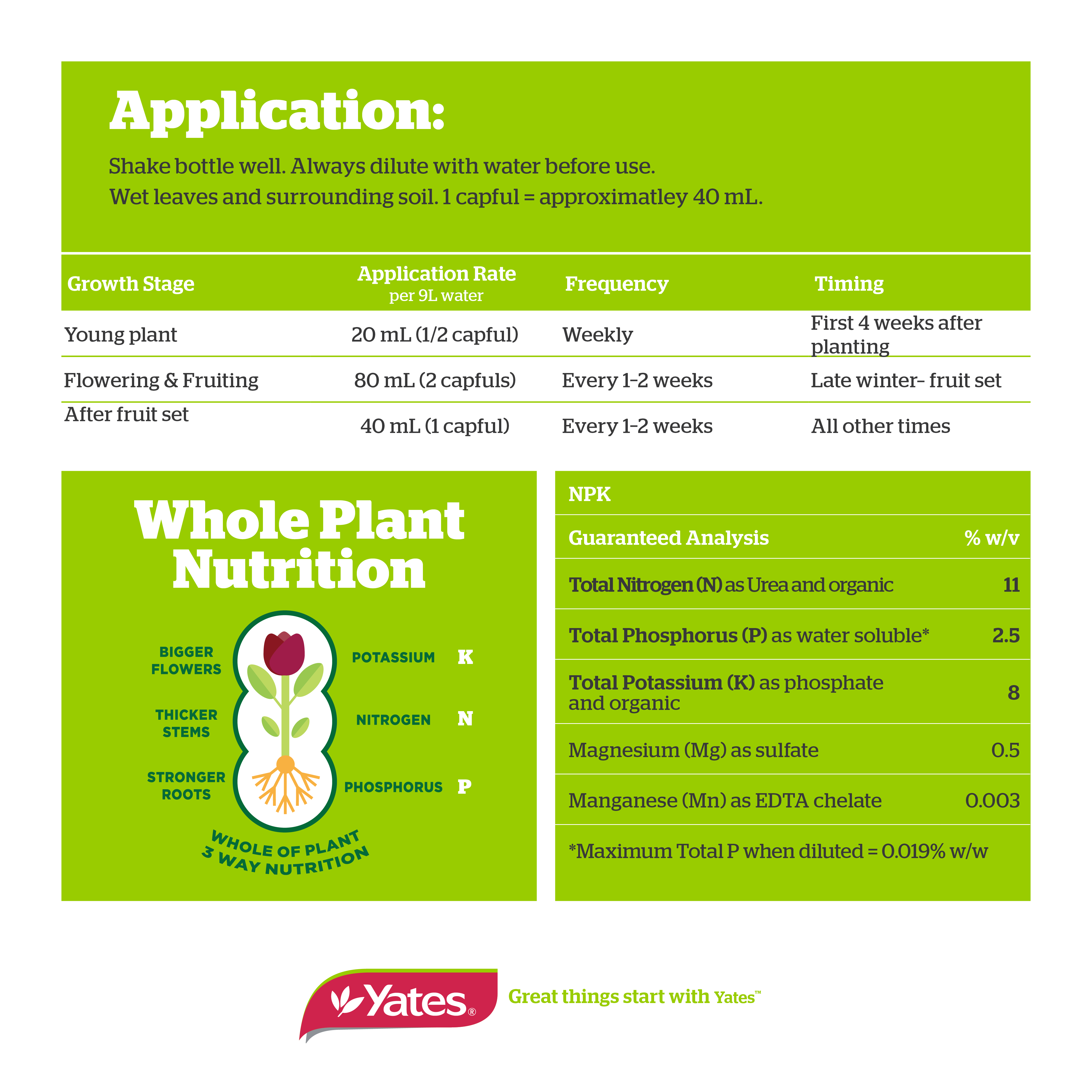 Yates 1L Thrive Natural Citrus & Fruit Liquid Plant Food Concentrate