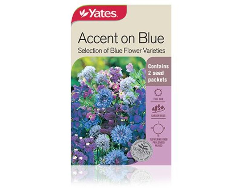 Accent on Blue Selection of Blue Flower Varieties | Garden Seeds Yates ...