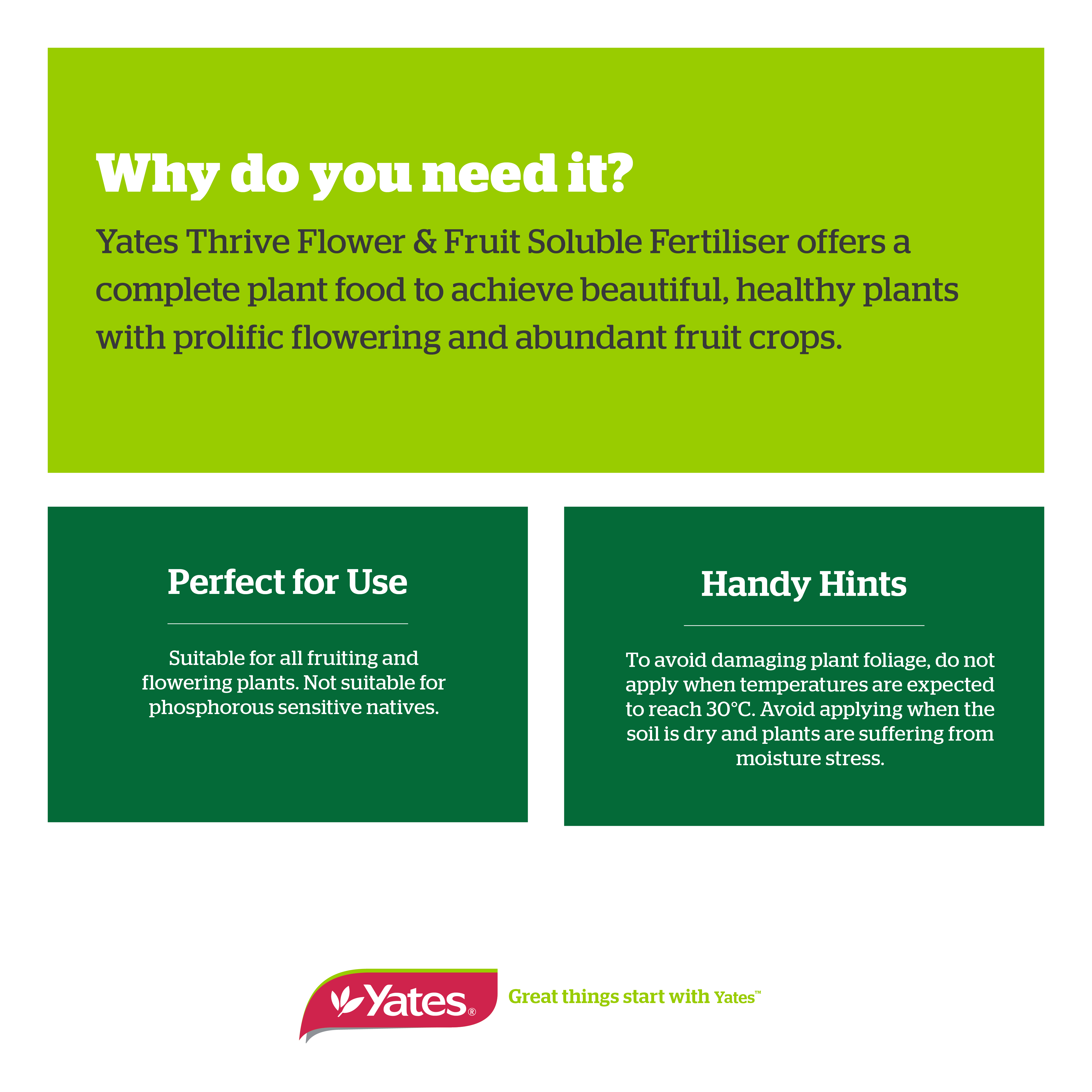 Yates 1kg Thrive Flower & Fruit Soluble Plant Food