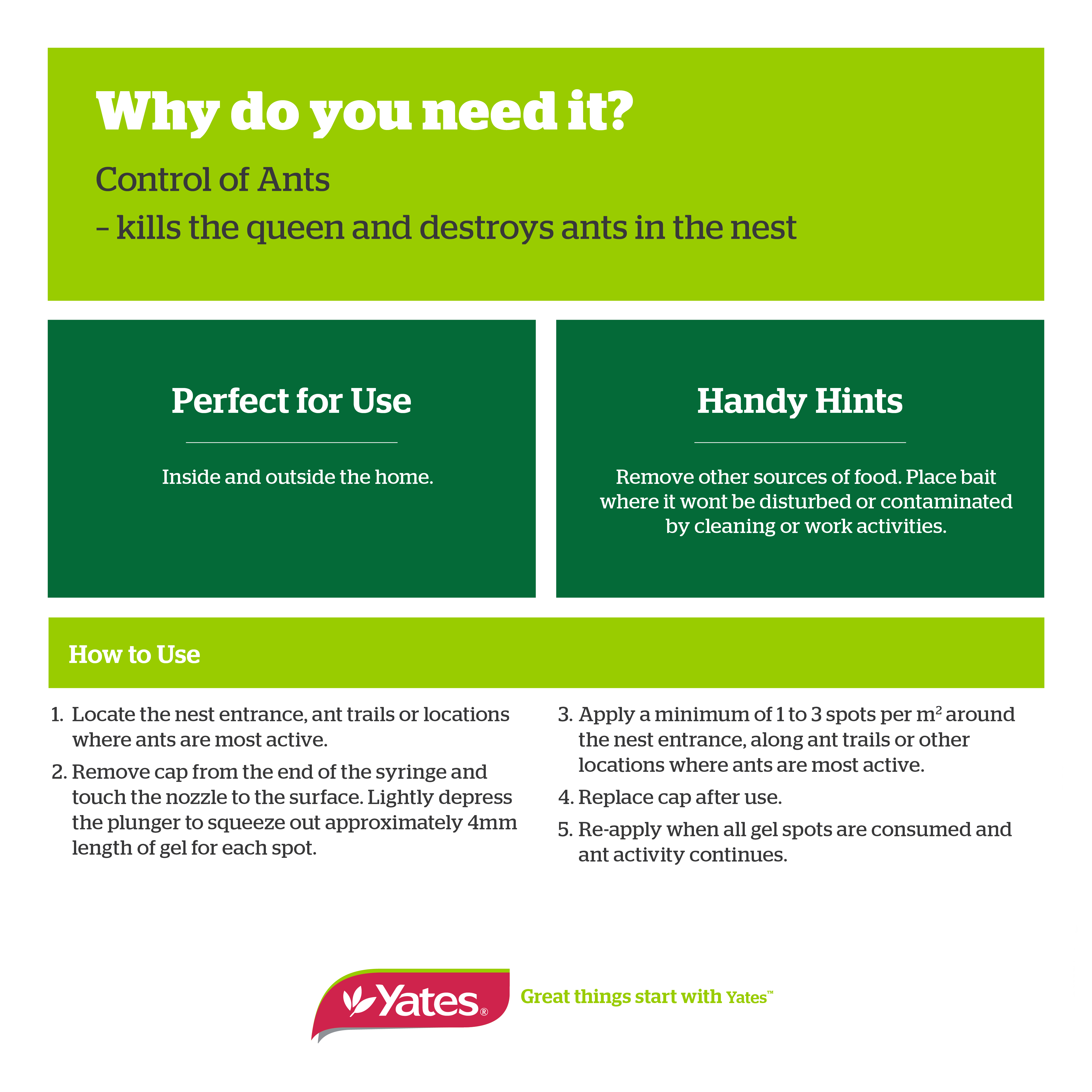Yates Home Pest Ant & Nest Killer Gel Bait | Yates Australia