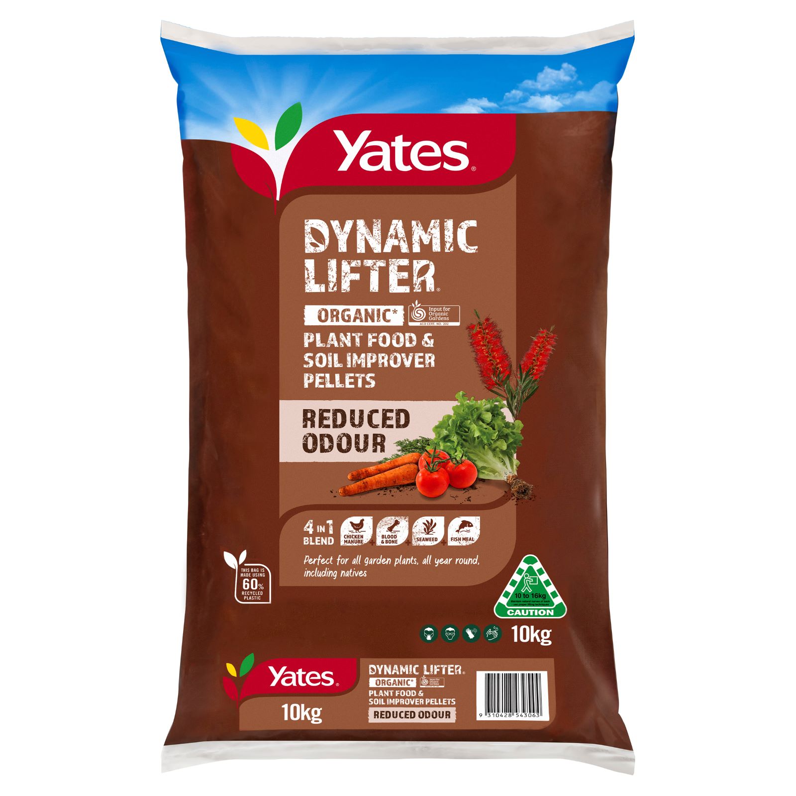 Yates 10kg Dynamic Lifter Reduced Odour Soil Improver & Plant ...