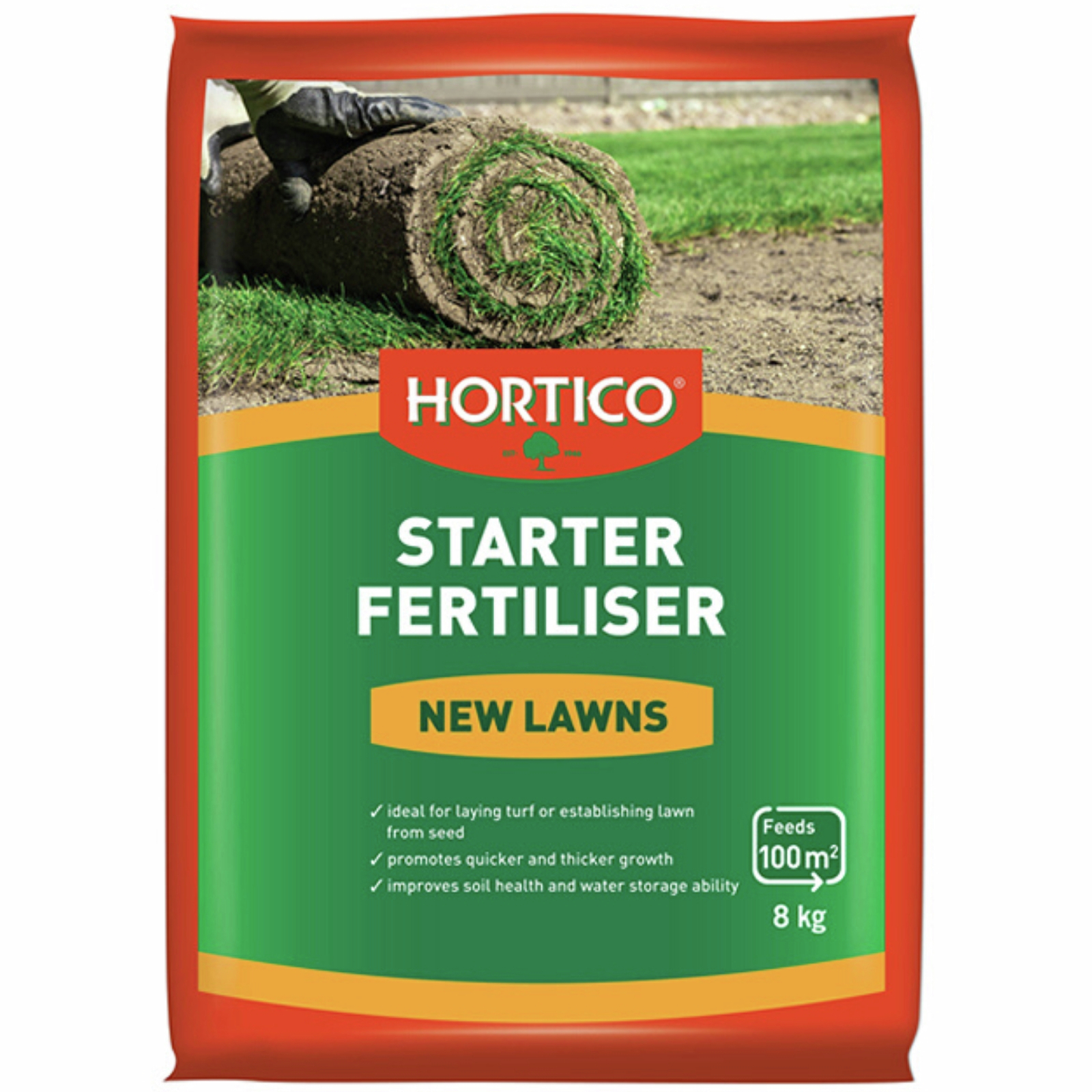Hortico 8kg Starter Fertiliser for New Lawns