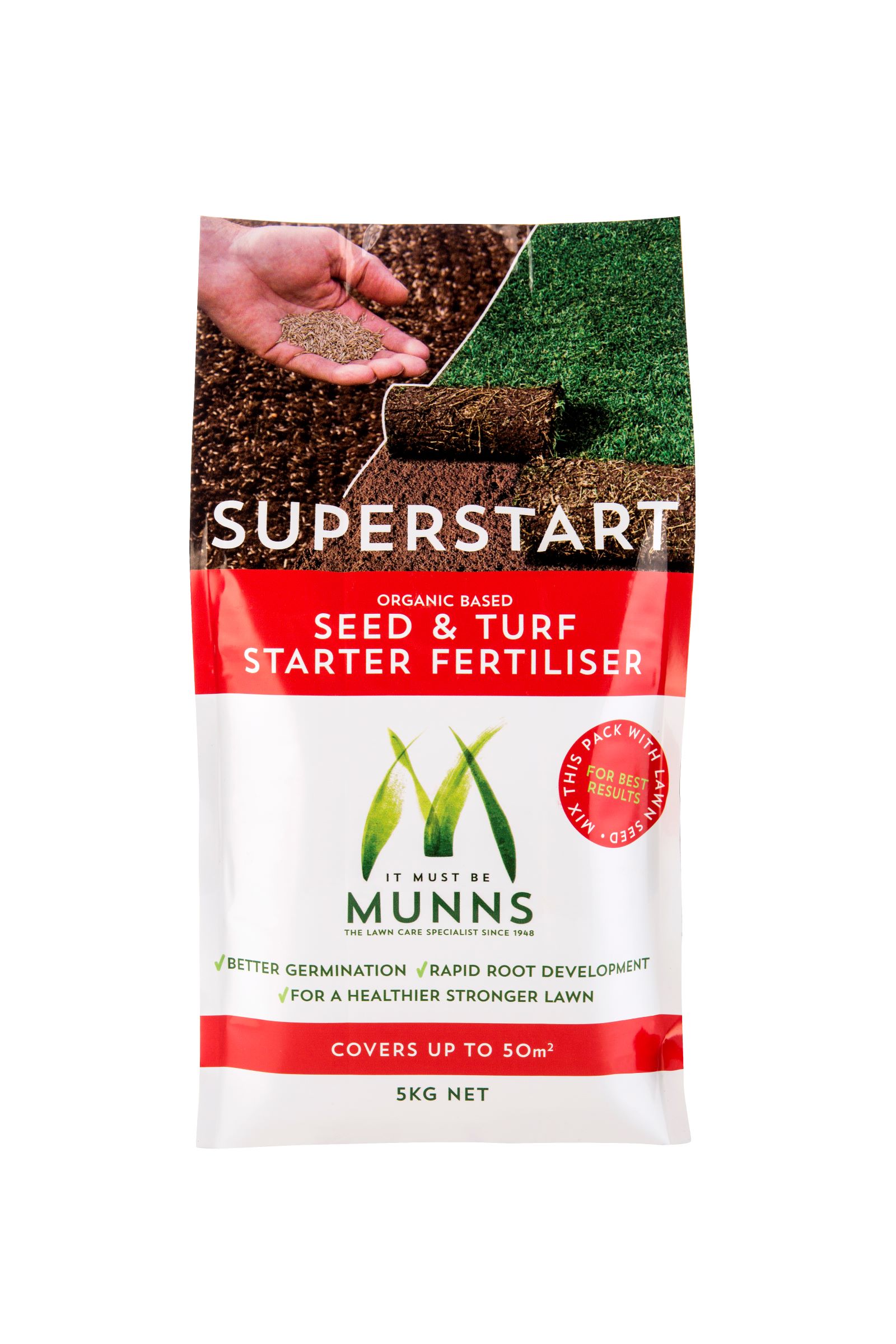 Munns 5kg Superstart Seed & Turf Starter Fertiliser