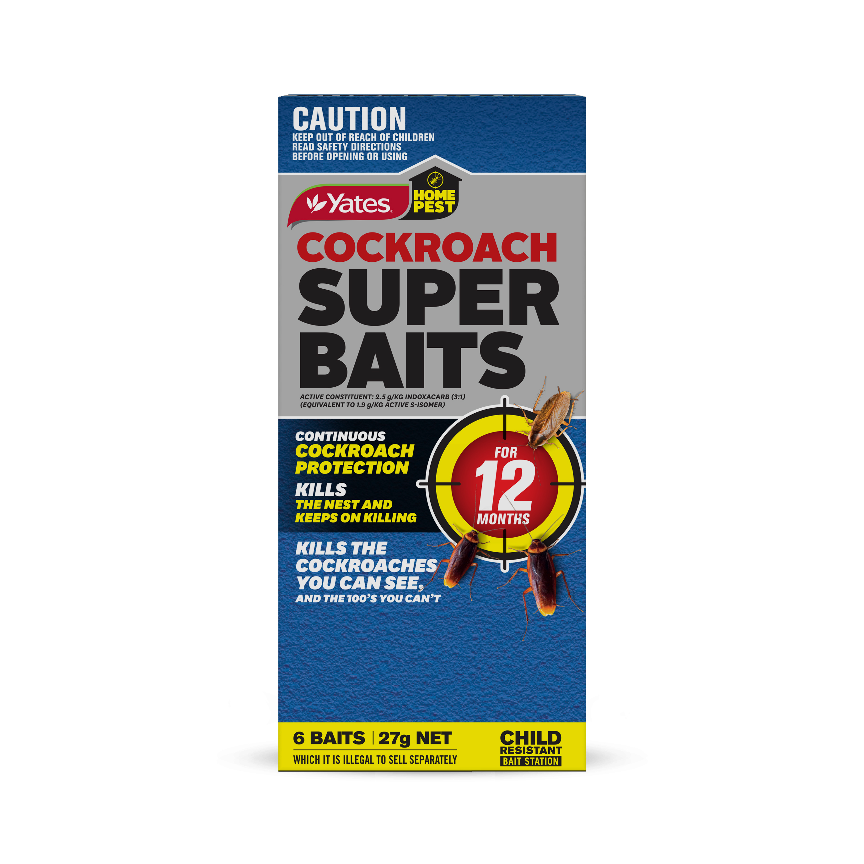 Yates Home Pest Cockroach Super Baits - 6 Pack