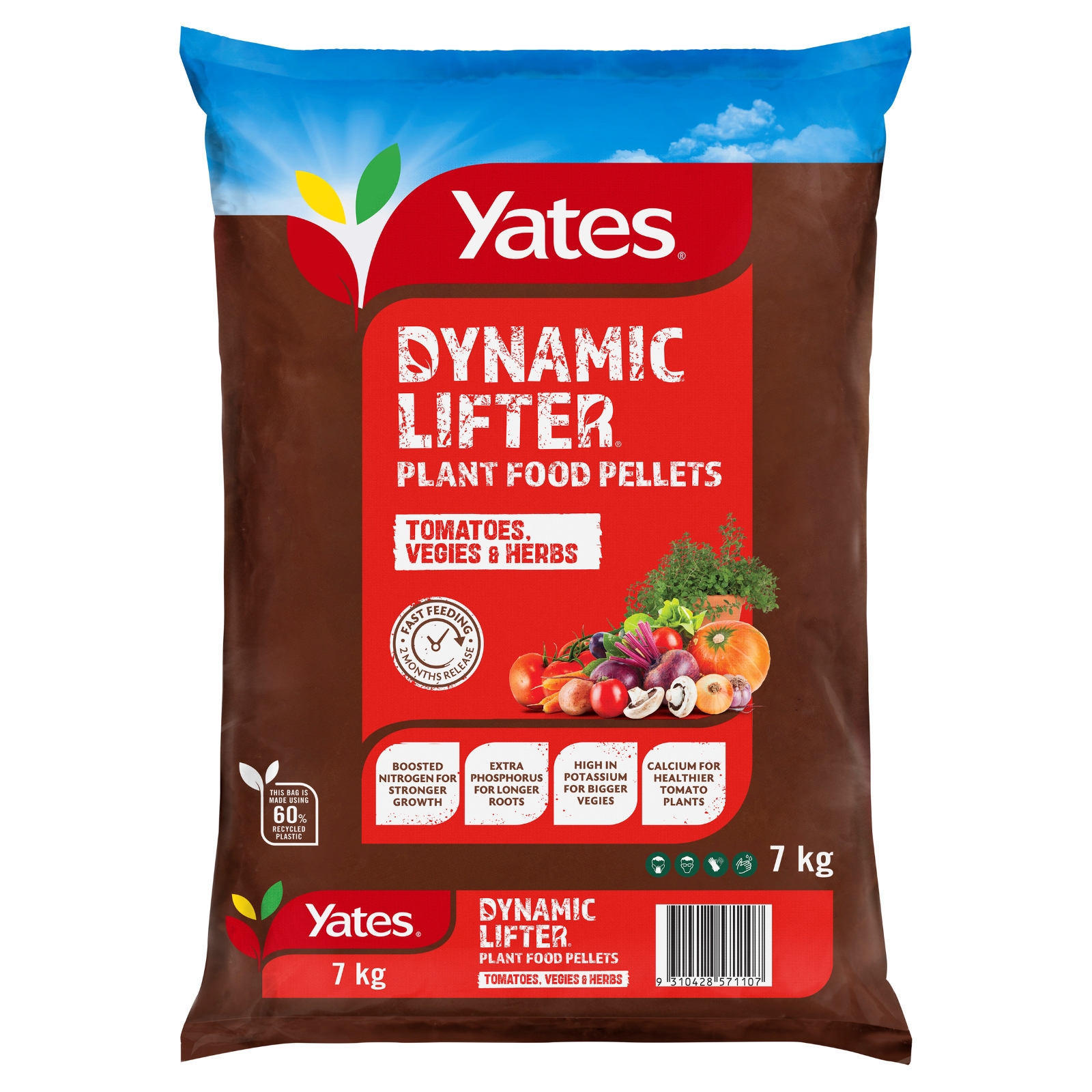 Yates 7kg Dynamic Lifter Tomatoes Vegies & Herbs Pelletised Plant Food