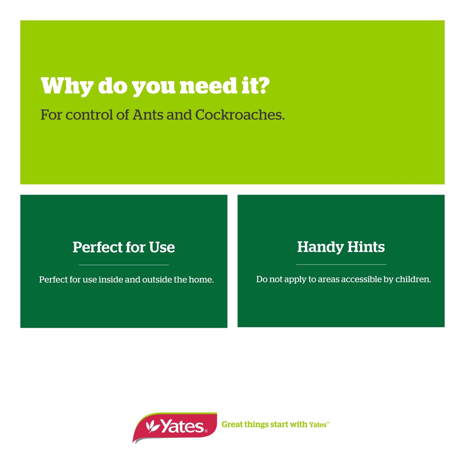 Yates 100g Home Pest Ant & Cockroach Destroyer Granule Bait