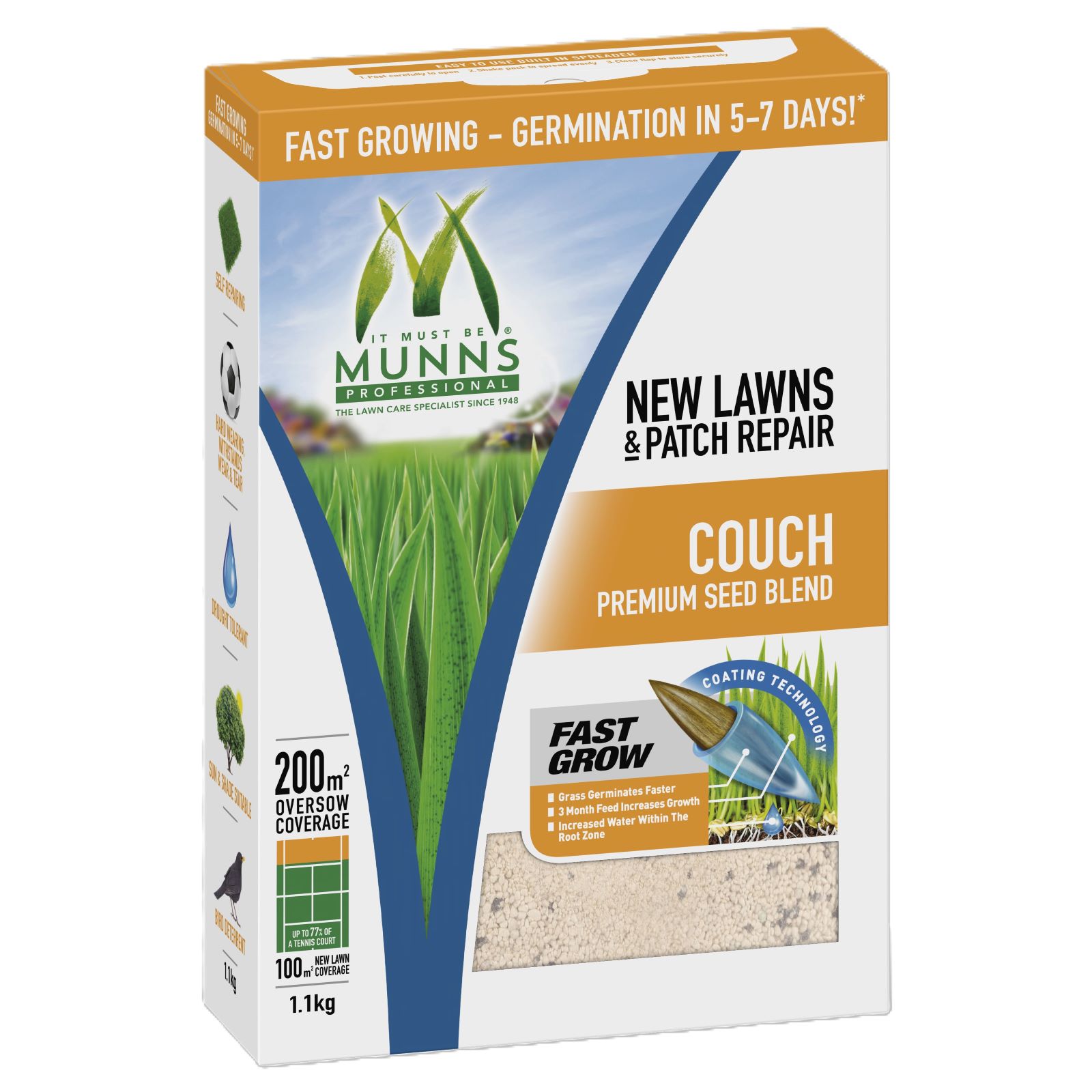 Munns Professional Couch Lawn Seed 1.1kg