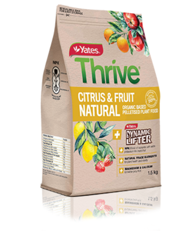 Yates 7kg Thrive Natural Citrus & Fruit Organic Based Pelletised Plant Food