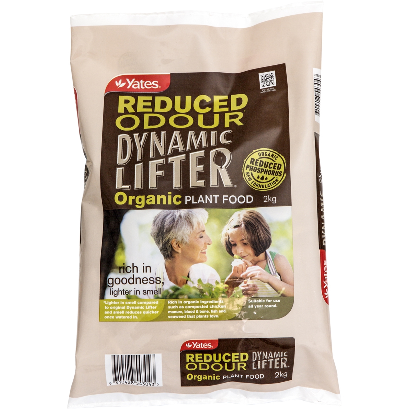 Yates 2kg Dynamic Lifter Reduced Odour Soil Improver & Plant Fertiliser ...