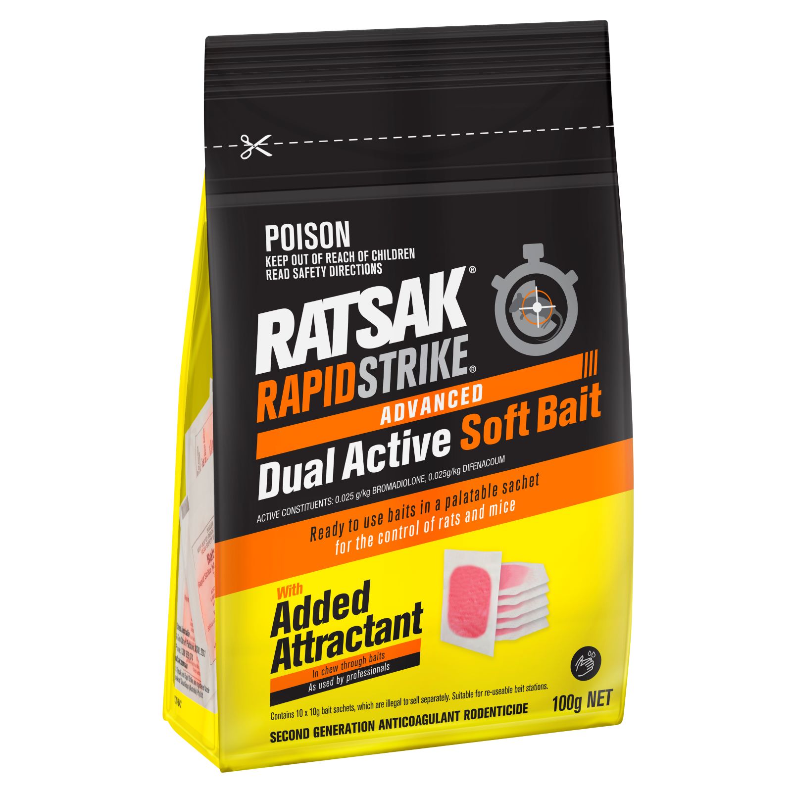 RATSAK Rapid Strike Advanced Dual Active Soft Bait | Yates Gardening ...