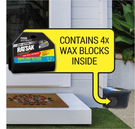 RATSAK Fast Action Reusable Rodent Bait Station | Yates Gardening Australia