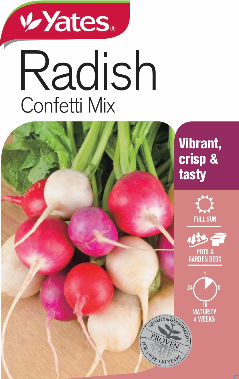 Radish Confetti Mix | Garden Seeds Yates Australia