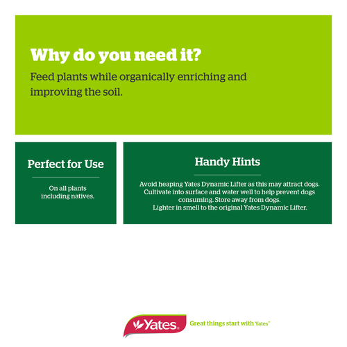 Yates 12.5kg Dynamic Lifter Reduced Odour Soil Improver & Plant Fertiliser
