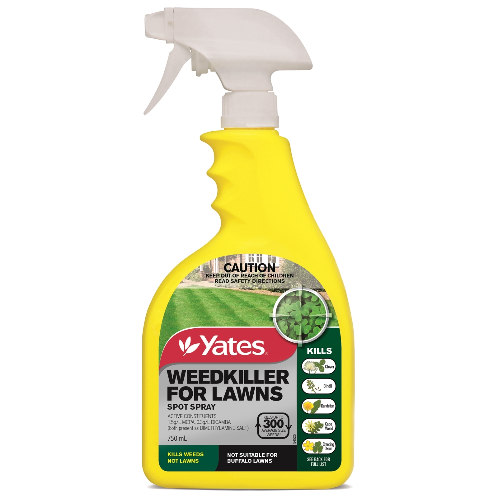 Yates 750mL Weedkiller for Lawns Spot Spray Ready-to-Use