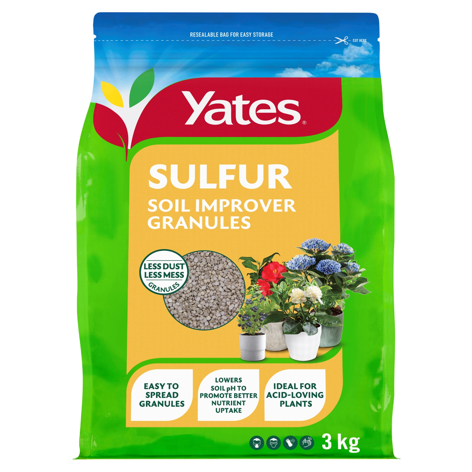 Yates 3kg Sulfur Soil Improver Granules